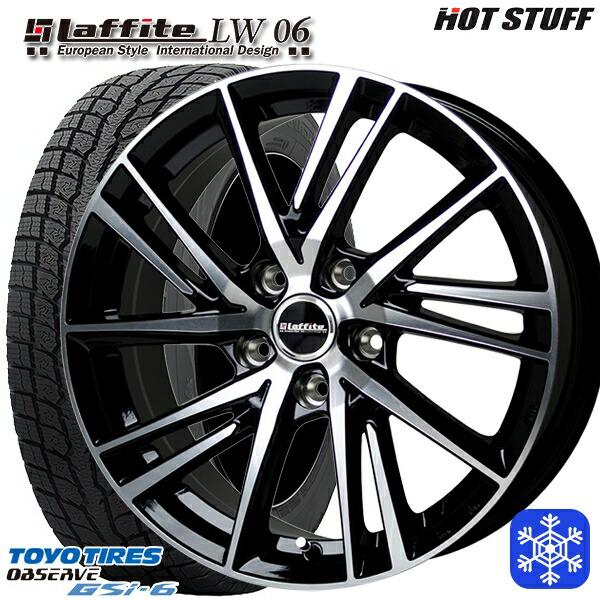 225/60R18インチ TOYO OBSERVE GSI-6 トーヨー オブザーブ GSI6 5H114.3 スタッドレスタイヤホイール4本セット ラフィット LW-06 LW06 ...