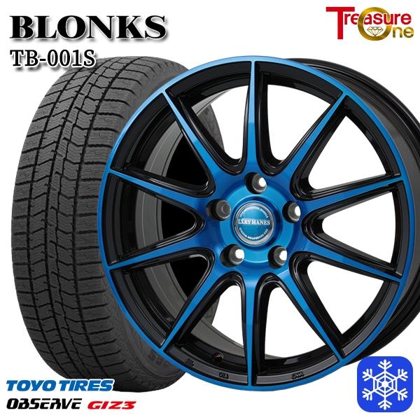 TOYO TIRES 215/60R17インチ トーヨー オブザーブ ギズ3 GIZ3 5H114.3 スタッドレスタイヤホイール4本セット ブロンクス TB001S ブルー : エムオート ...
