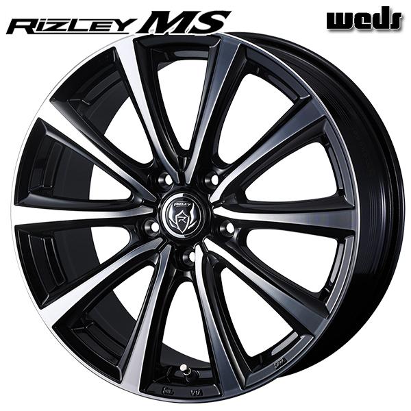 WEDS ウェッズ Weds RIZLEY ライツレー MS 17インチ 7.0J 5H114.3 +40 ブラックメタリックポリッシュ アルミホイール単品 4本セット 送料無料 : エム ...