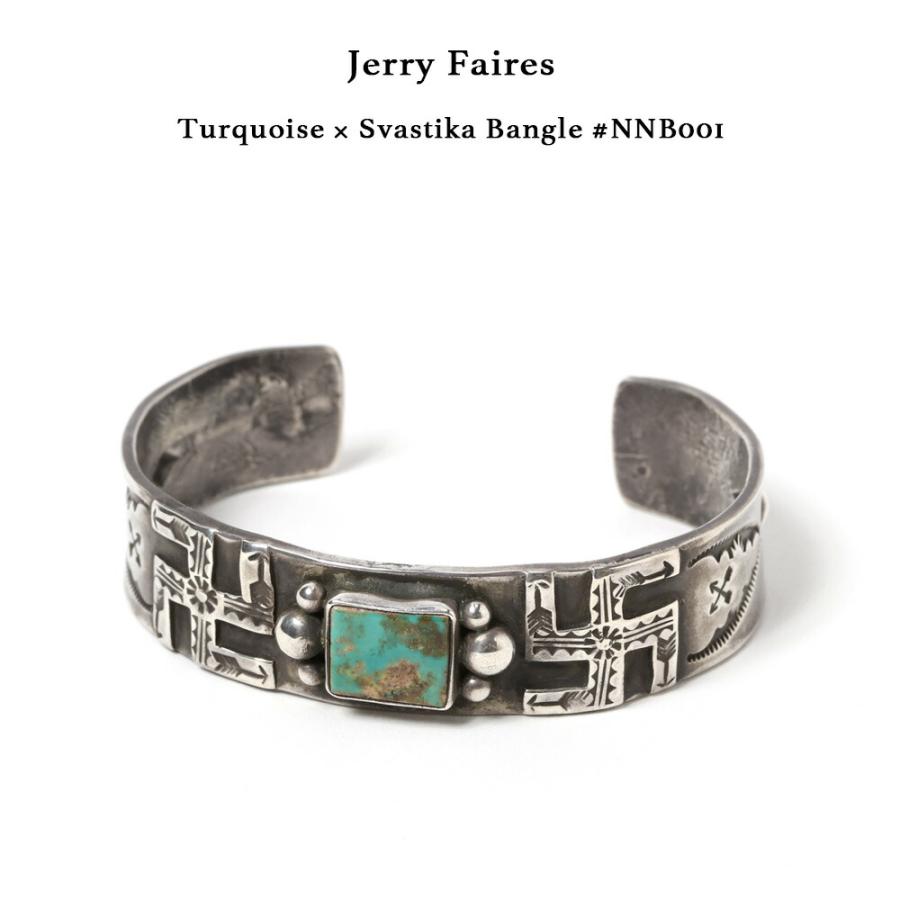 Jerry Faires（ジェリー フェアーズ） ターコイズ × スワスティカ バングル 【Non Native】#NB001 インディアン ...