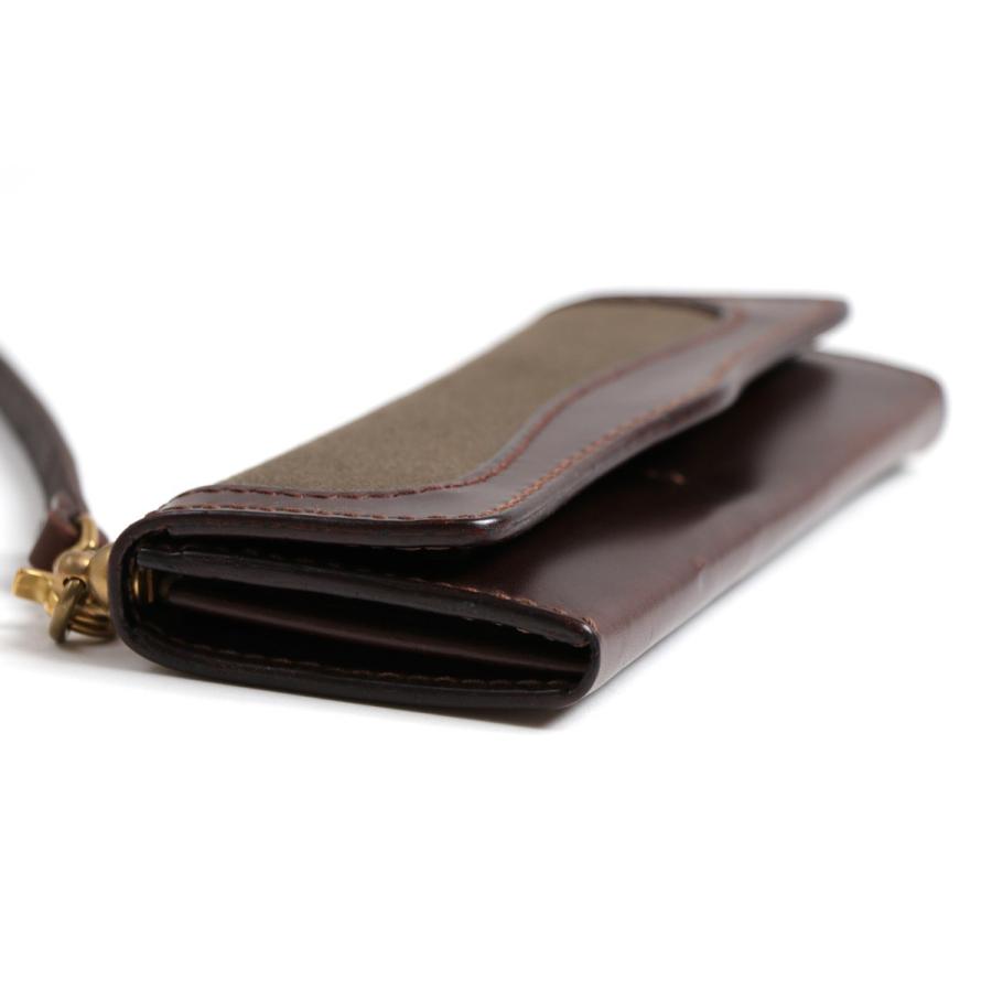 ZOOL LEATHER ズールレザー カウハイド レザーキャンバスウォレット ストラップ付 made in japan : MAVAZI ...