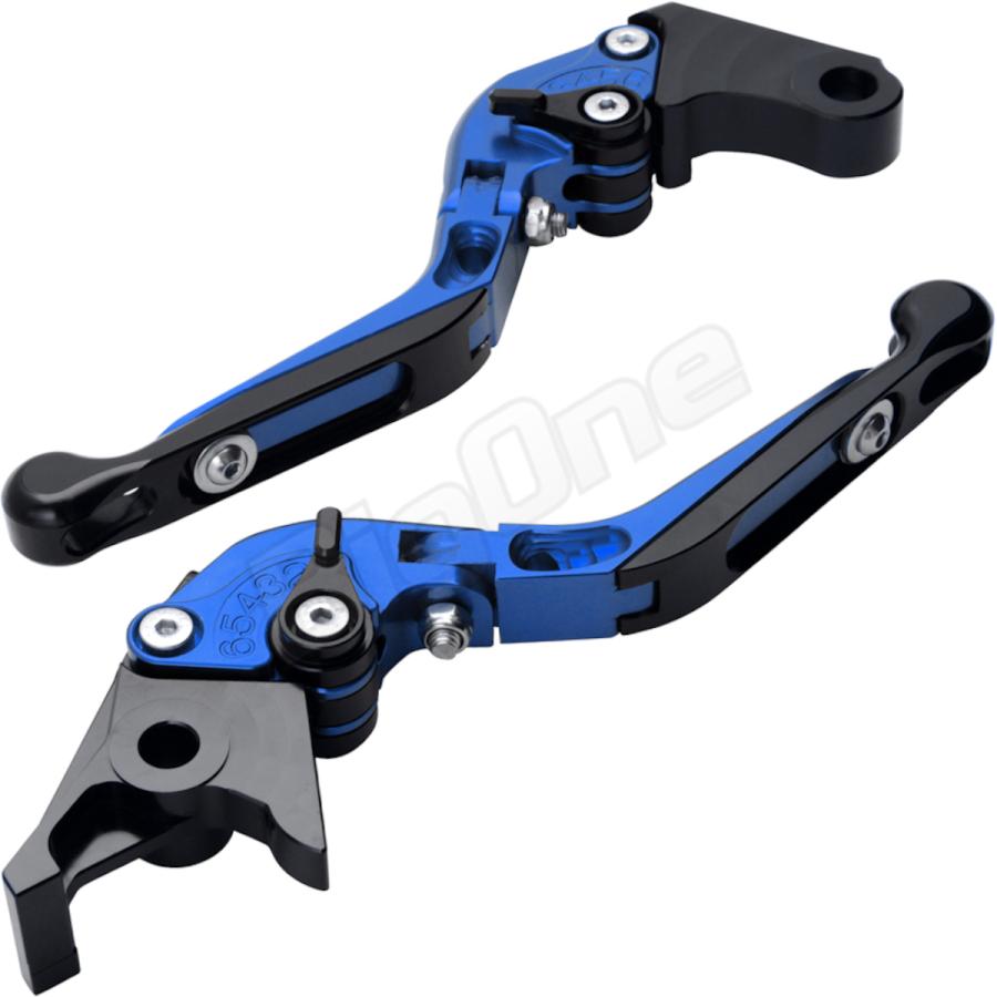 BigOne 可倒 CB750 ホーネット900 CBR900RR ブロス650 スパーダ マグナ750 ビレット ブレーキ クラッチ レバー 青/黒 ブルー ブラック :49577-5 ...