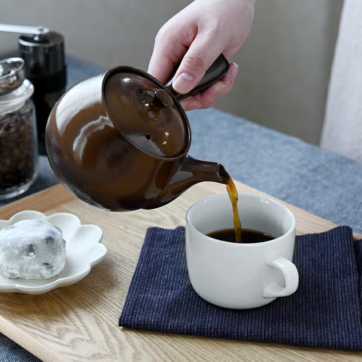 萬古焼コーヒー急須 ステンレス茶こし付き ペーパーフィルター 萬古焼コーヒー急須 ステンレス茶こし付き ペーパーフィルター