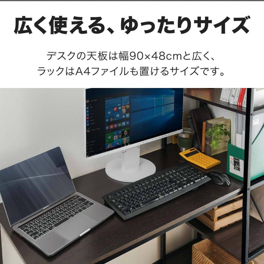 パソコンデスク PCデスク ラック付きデスク 幅120cm パソコン パソコンデスク PCデスク ラック付きデスク 幅120cm パソコン