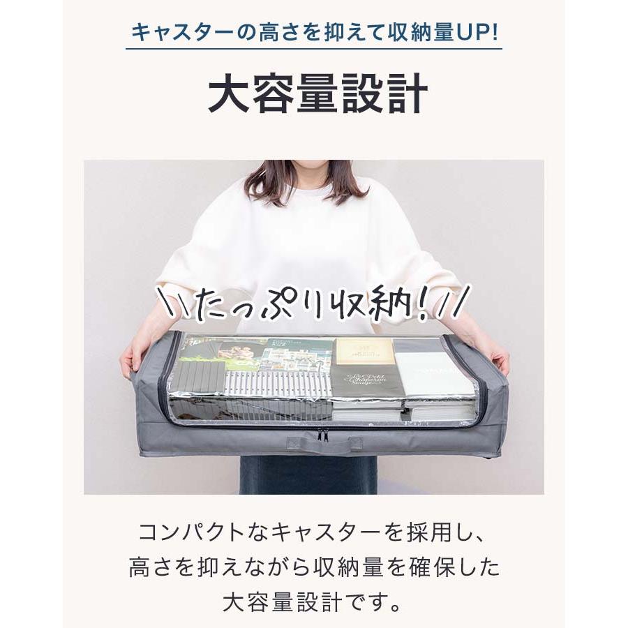 ベッド下収納 キャスター付き 2個組 収納ケース 引き出し 薄型 高さ17.5cm 幅44cm×奥行74cm 収納ボックス 衣装ケース ソファ下 漫画 1年保証 送料無料 : マックスシェアー ...