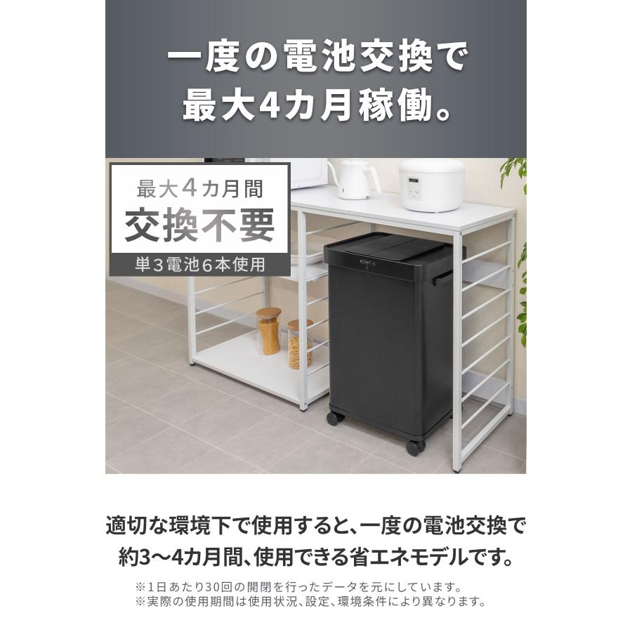 ゴミ箱 自動開閉 68L 臭わない 消臭 ふた付き 分別 70L 45L ゴミ袋対応 ごみ箱 ダストボックス 衛生 除菌 キッチン リビング スリム 1年保証 送料無料 : マックスシェアー ...