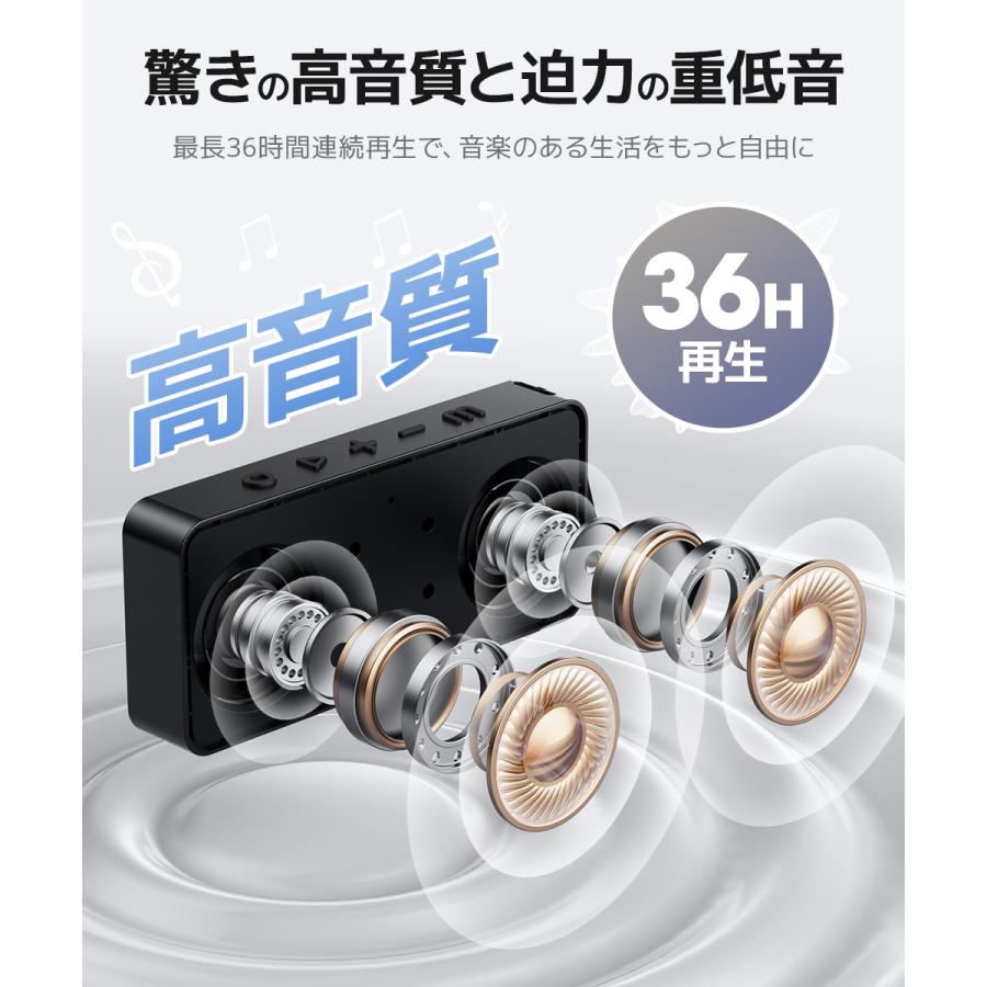 【レビュー特典開催!】スピーカー bluetooth5.3 高音質 ワイヤレススピーカー 小型 軽量 ポータブルスピーカー 36時間連続再生 スマホ タブレット : Monzo - 通販 ...