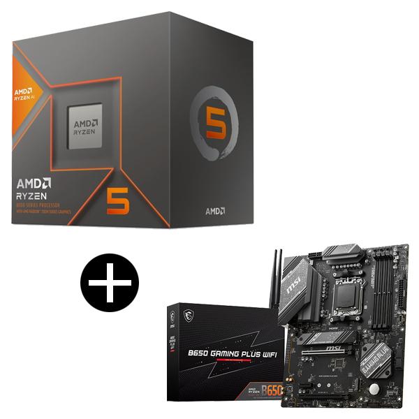 AMD Ryzen 5 8600G BOX With Wraith Stealth Cooler CPU + MSI B650 GAMING ...