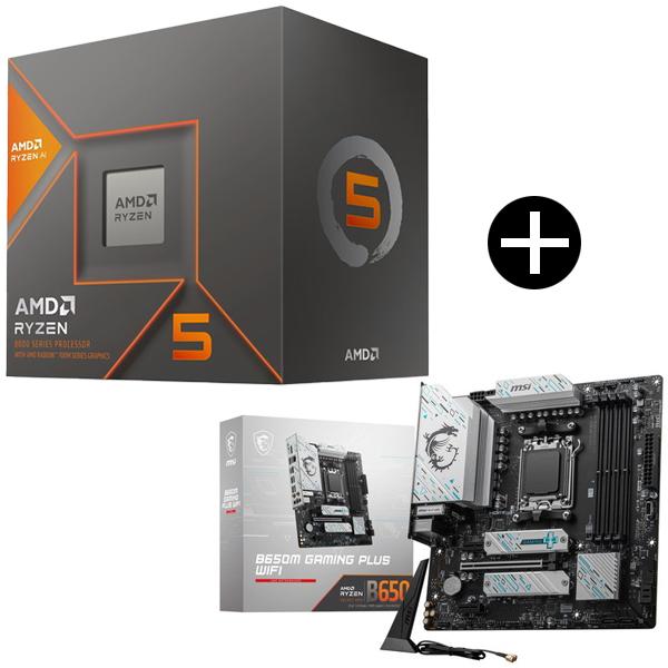 AMD Ryzen 5 8600G BOX With Wraith Stealth Cooler CPU + MSI B650M GAMING ...