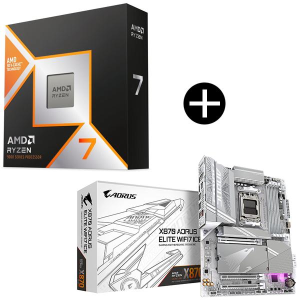 AMD Ryzen 7 9800X3D CPU + GIGABYTE X870 A ELITE WF7 ICE マザーボード セット ...