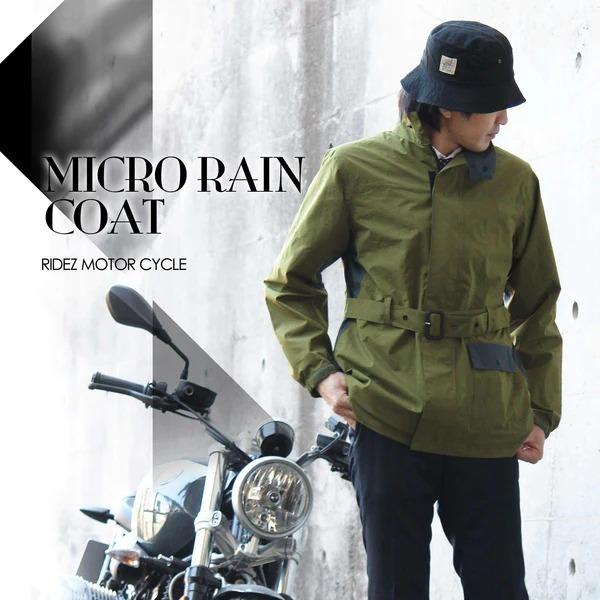 RIDEZ MCR05 MICRO RAIN COAT OLIVE S レインコート : 4527625124141 : MAXZEN ...