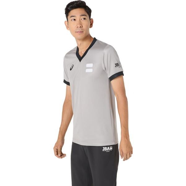 ASICS アシックス バスケットボール レフリーシャツ シルバー ASICS アシックス バスケットボール レフリーシャツ シルバー
