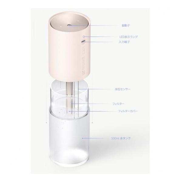 LUMENA 加湿器 700ml 小型 静音 空焚き防止機能コードレス 空焚き防止機能 LEDライト 充電式 最大12時間使用可能 水位センサー LUMENA(ルーメナー) LUMENAH2P ...