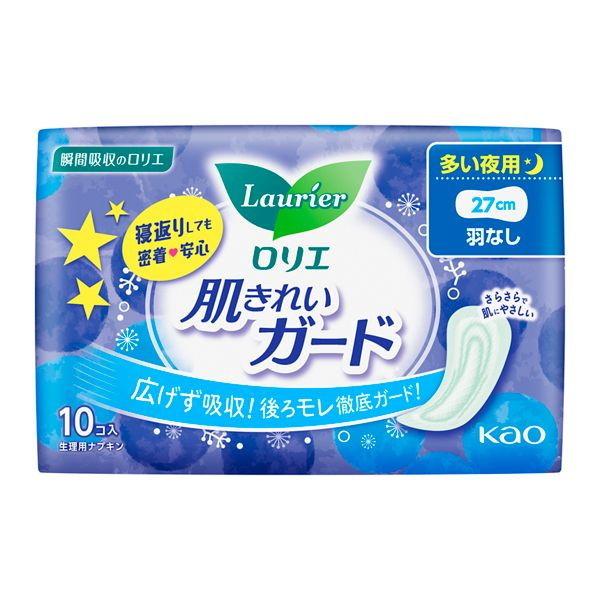 Kao 花王 ロリエ 肌キレイガード 多い夜用 羽なし 10コ入 : MAXZEN Direct Yahoo!店 - 通販 - Yahoo!ショッピング