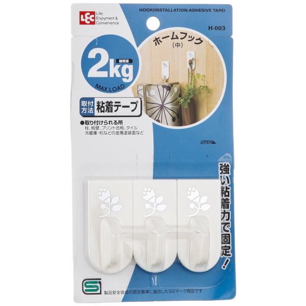 LEC ホームフック (中) 粘着テープ H-003 : MAXZEN Direct Yahoo!店 - 通販 - Yahoo!ショッピング