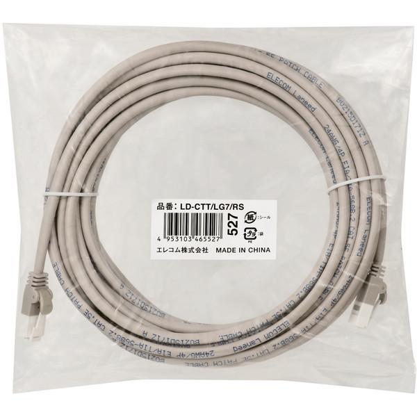 ELECOM LANケーブル エレコム LD-CTT/LG7/RS ツメ折れ防止 Cat5e対応 7m ライトグレー : MAXZEN ...
