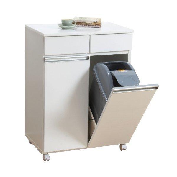 クロシオ 23703 ダイニングダストボックス 2D ホワイト 完成品 : MAXZEN Direct Yahoo!店 - 通販 - Yahoo!ショッピング