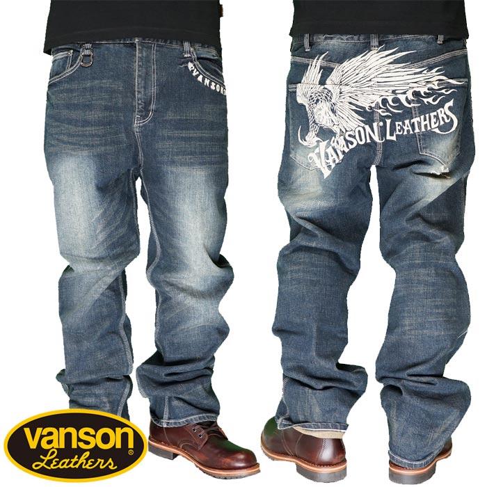VANSON（バンソン） ジーンズ デニム メンズ イーグル 刺繍 ストレッチ