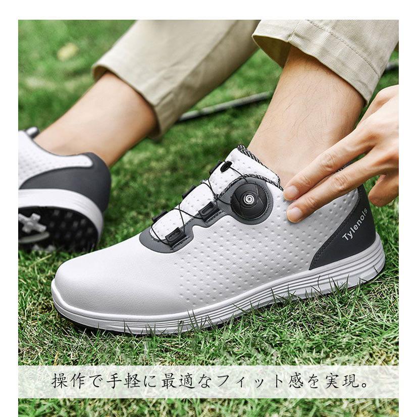 ゴルフシューズ メンズ ダイヤル式 レディース スニーカー 軽量 通気性 3E 23cm?28cm ゴルフ用 防滑ソール カチカチ 大きいサイズ : p213008383091 : May.B ...
