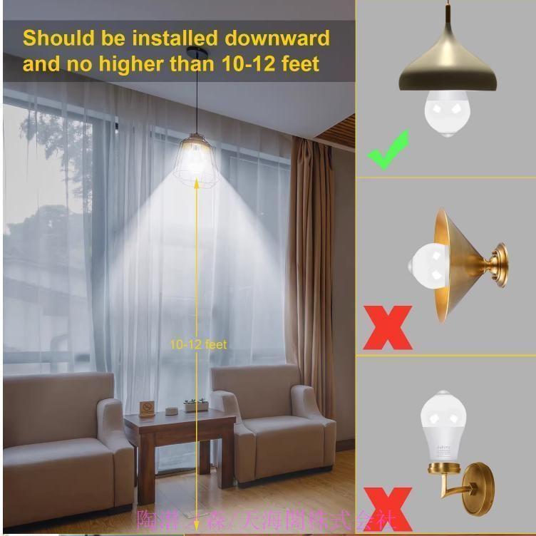 LED電球 人感センサー電球 E26 E17 人感センサー付き 自動点灯消灯 省エネライフ検知角度調節能 斜め 350度回転 取り付けカンタン : May.B Store - 通販 ...