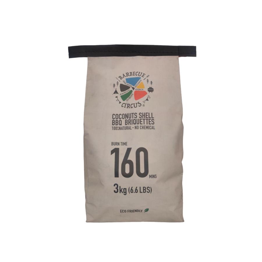 Barbecue Circus ヤシガラチャコールブリケット 3kg エコフレンドリー BBQ 炭 高火力 長時間燃焼 グリルアクセサリー ...