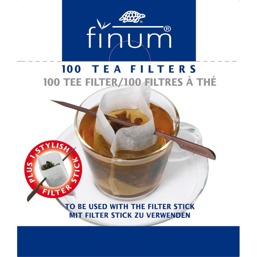 finum フィナム 100 ティーフィルター スティック付き / Tea filters cup size plus Stick ...