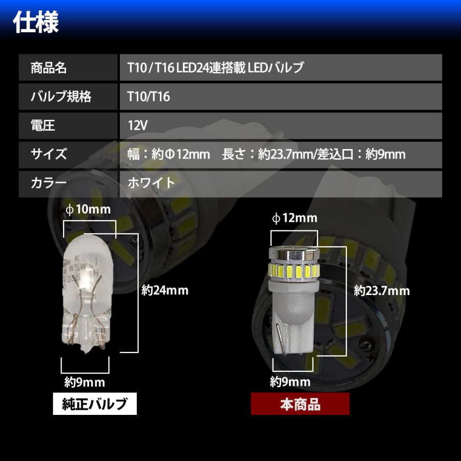 アルト ラパン HE22S T10 T16 LED バルブ ポジションランプ 車幅灯 ポジション ホワイト 24連 2個セット 12V専用 : MAY FAIR Yahoo!ショッピング店 ...