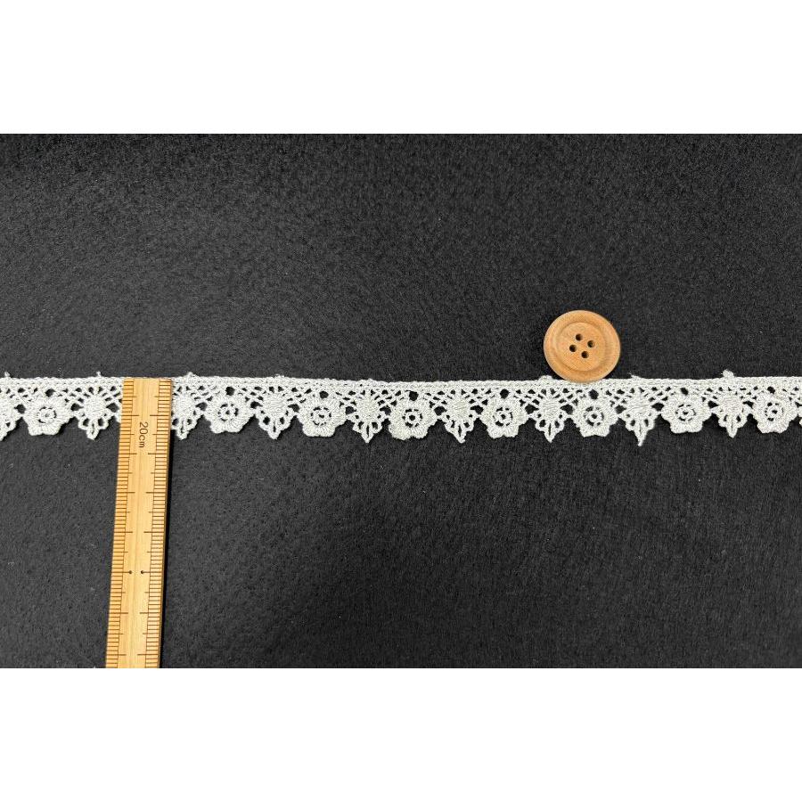 レース ケミカルレース CW-36 幅約1.7cm 花モチーフ ホワイト 手芸 ハンドメイド イベント衣装 推し活 【50cm以上10cm単位 ...