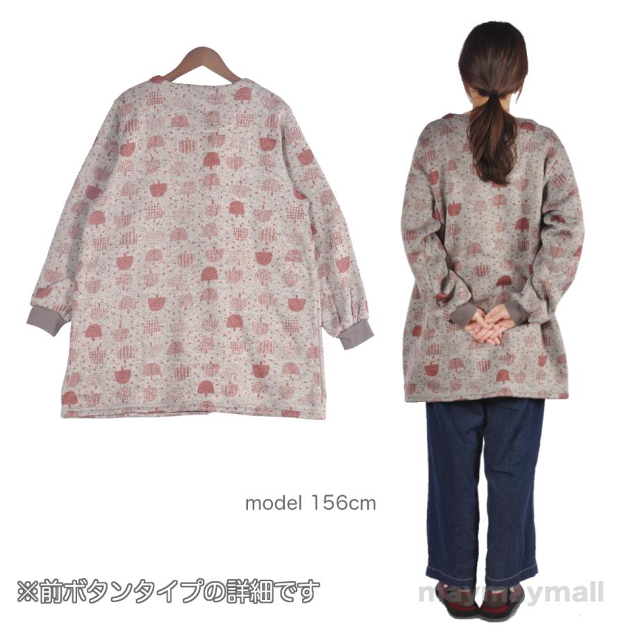 スモック かっぽう着 割烹着 エプロン 長袖 裏起毛 あったか シンプル かわいい ビッグママ かぶり M L 新作 : maymaymall - 通販 - Yahoo!ショッピング