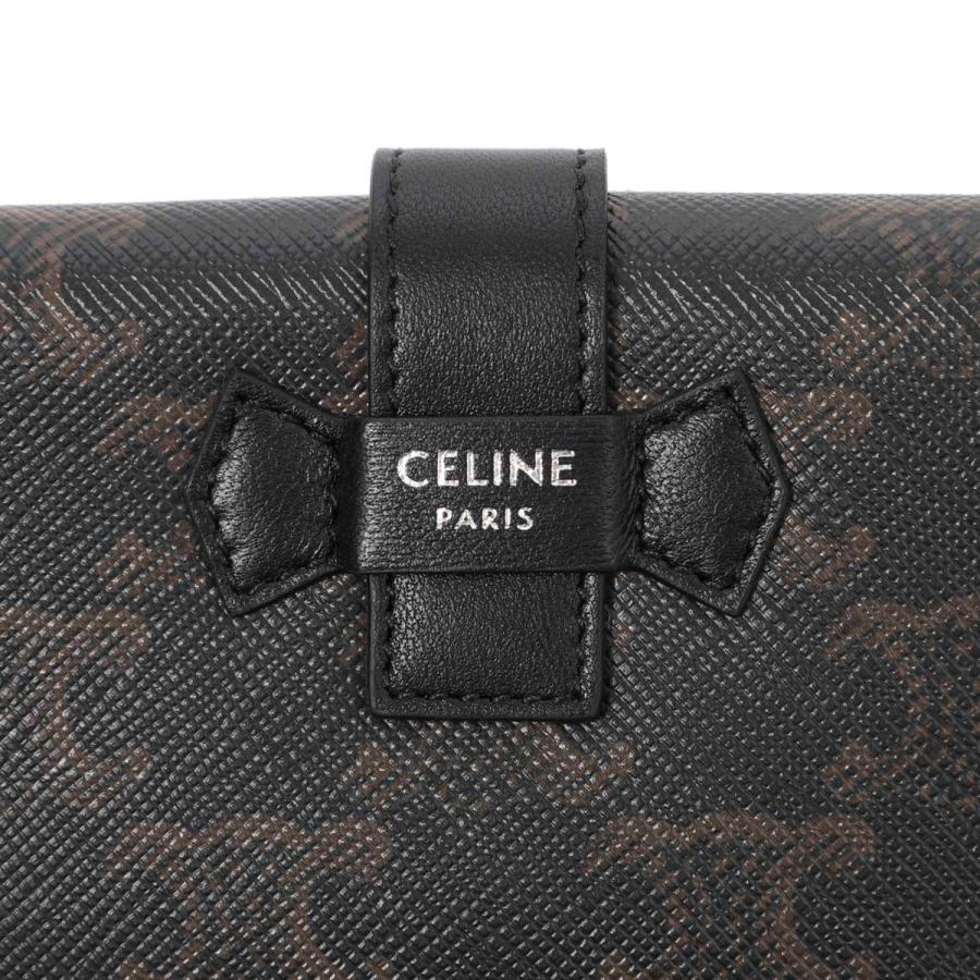 CELINE セリーヌ 3つ折り財布 小銭入れ付き FINE STRAP WALLET コンパクトウォレット ブラック レディース 10h48-2db7-38si : モダンブルーYahoo ...