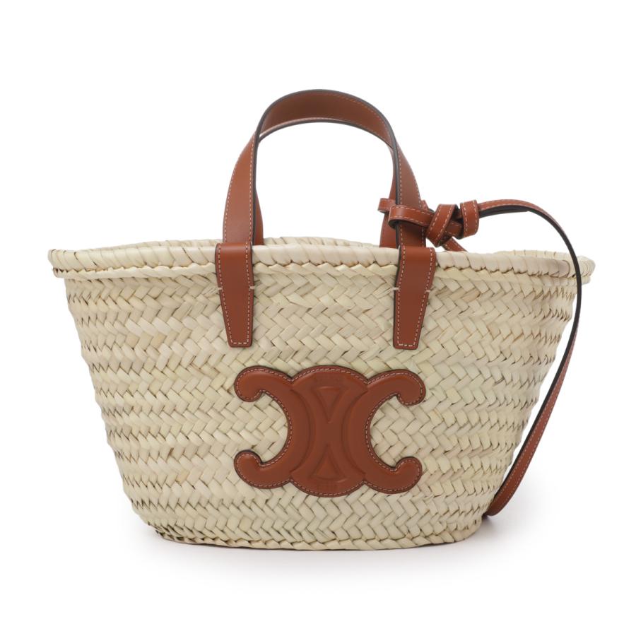 セリーヌ CELINE バスケット 2WAY Teen Triomphe かごバッグ ブラウン レディース 11383-2efa-04lu ...