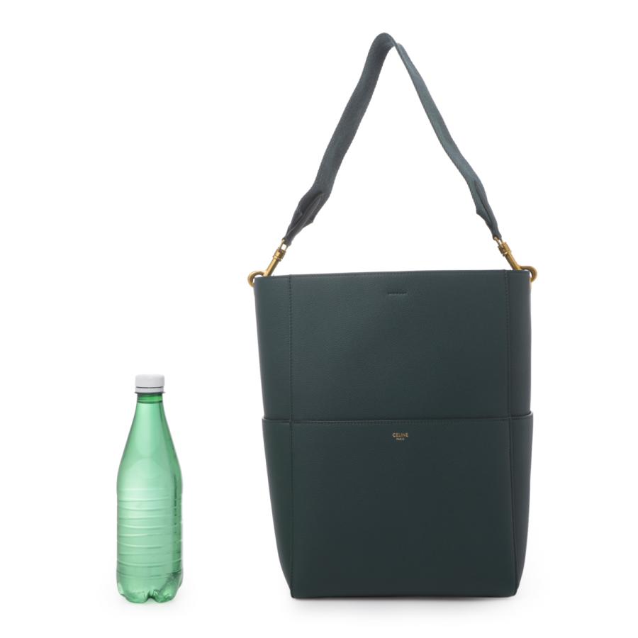 セリーヌ CELINE バケットバッグ SANGLE BUCKET ショルダーバッグ グリーン レディース 18959-3ah4-31an ...