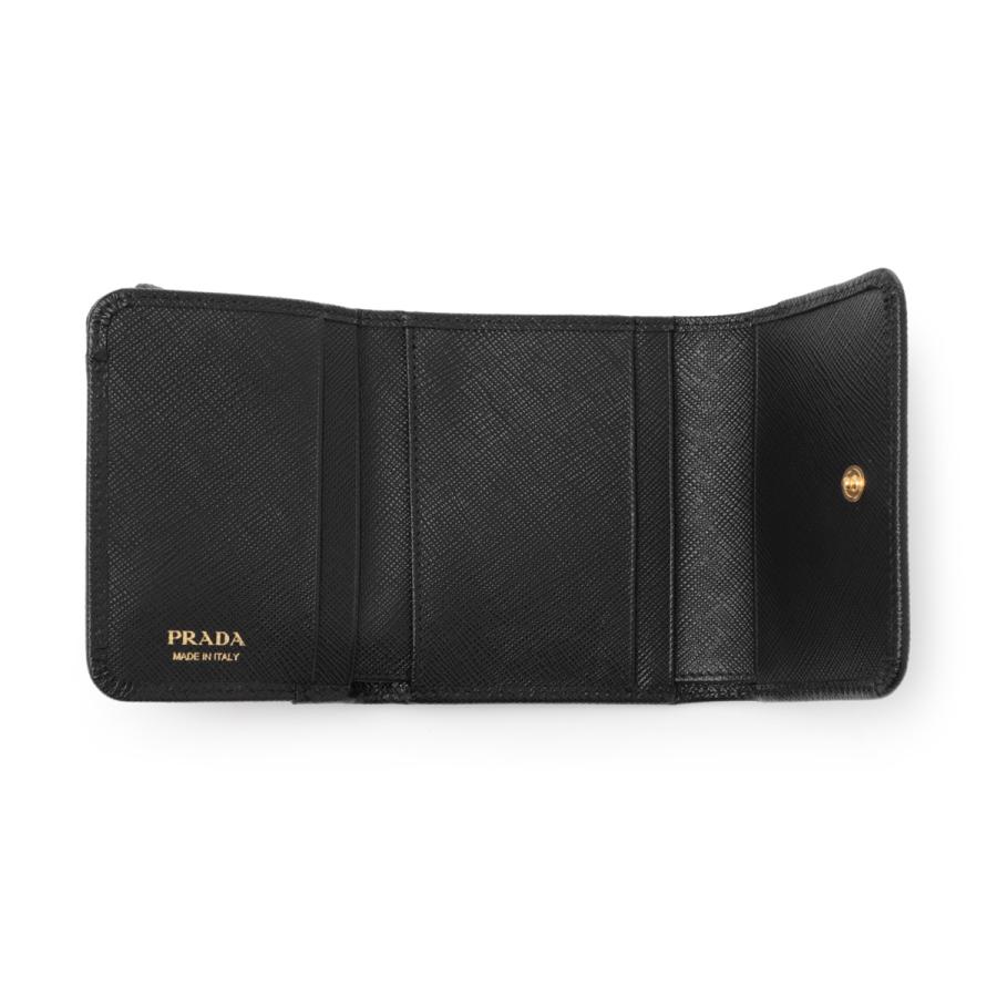PRADA プラダ 3つ折り財布 小銭入れ付き SAFFIANO TRIANGOLO ブラック レディース 1mh044-qhh-f0002 : モダンブルーYahoo!店 - 通販 ...