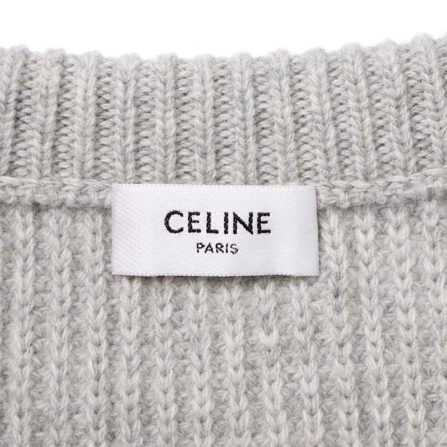 CELINE セリーヌ クルーネックニット セーター グレー メンズ CELINE セリーヌ クルーネックニット セーター グレー メンズ