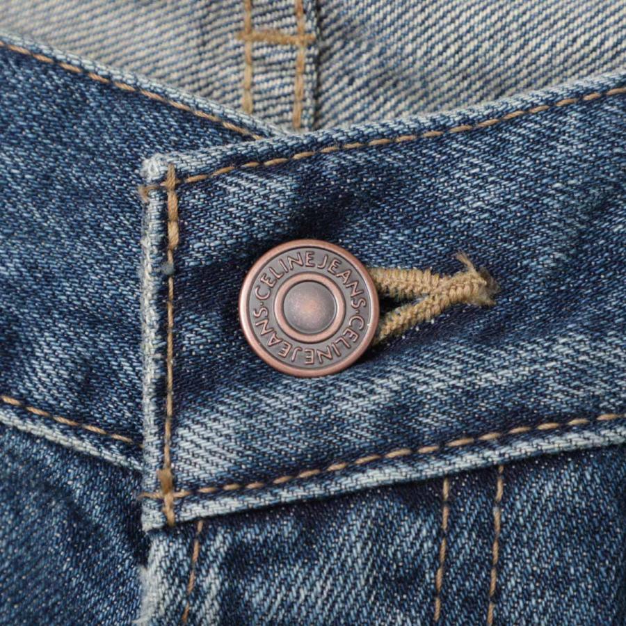 CELINE（セリーヌ） ボタンフライジーンズ JEANS WESLEY-INDIGO DENIM B1 ブルー メンズ 2n807-676x ...