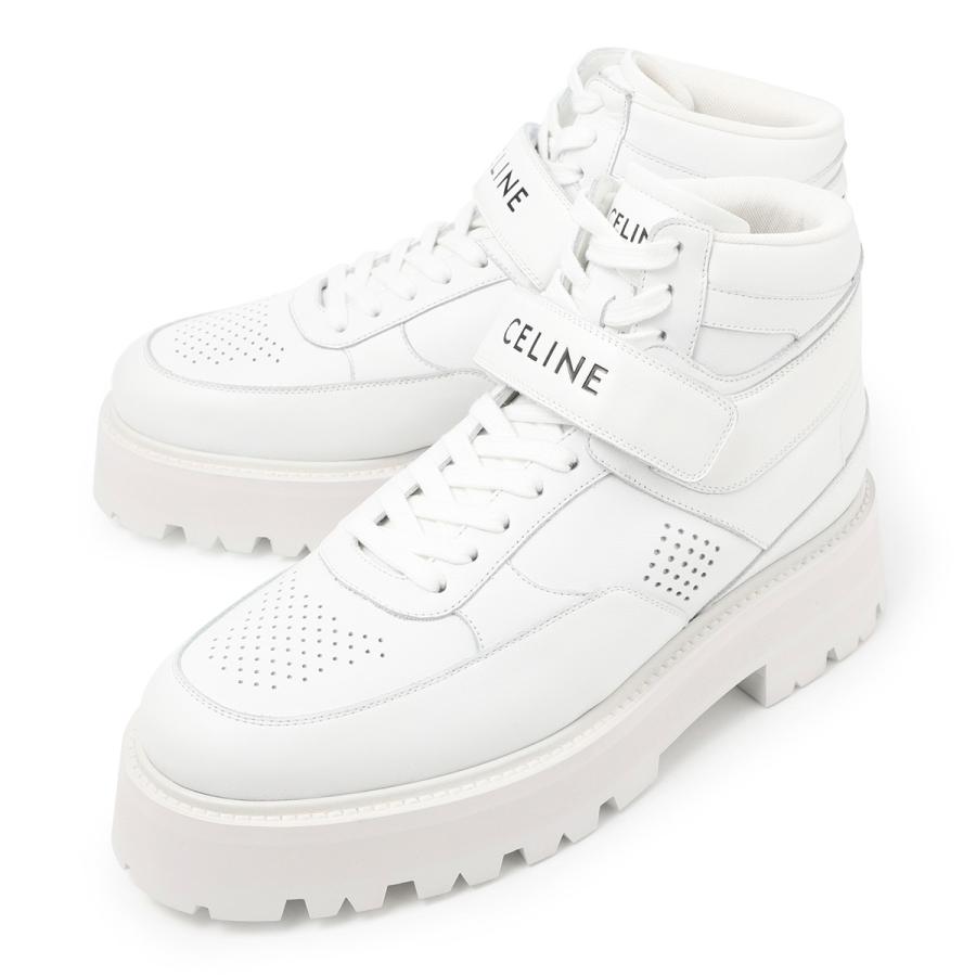 CELINE（セリーヌ） ハイカットスニーカー CELINE BULKY TRAINER 大きいサイズあり ホワイト メンズ 34663 ...