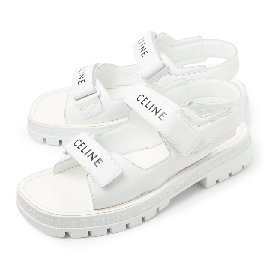 CELINE（セリーヌ） サンダル CELINE LEO 大きいサイズあり ホワイト メンズ 34675-3338c-01op : モダン ...