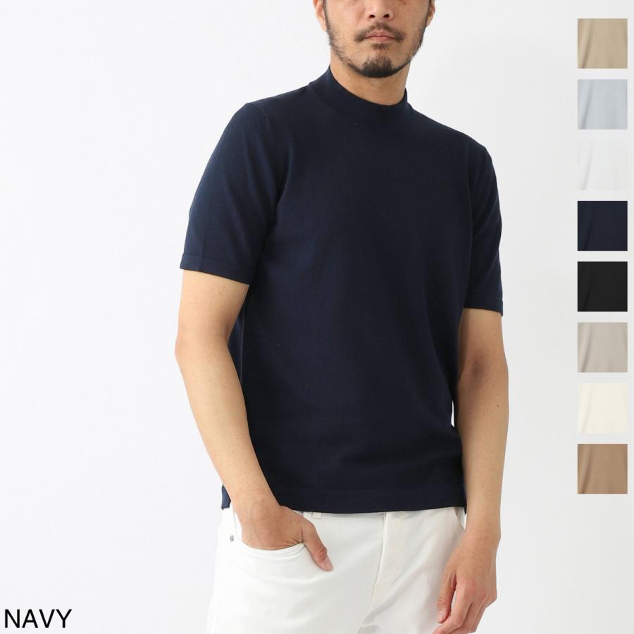 Gran Sasso（グランサッソ） モックネック半袖ニット LUPETTO M/M 12G 大きいサイズあり メンズ 58109-18120 ...