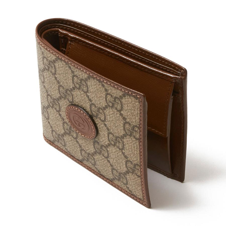 GUCCI（グッチ） GUCCI 2つ折り財布 小銭入れ付き ARIA GG Marmont ベージュ メンズ 673000-92tcg ...