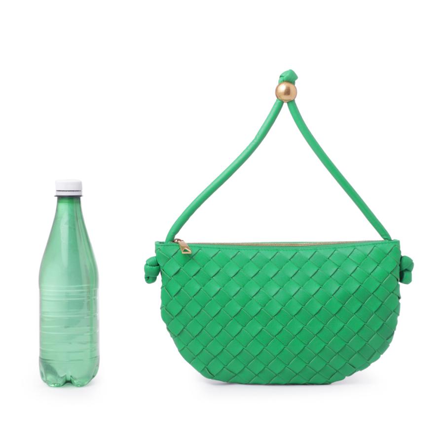 ボッテガヴェネタ BOTTEGA VENETA ハンドバッグ 2WAY SMALL TURN POUCH ショルダーバッグ グリーン ...