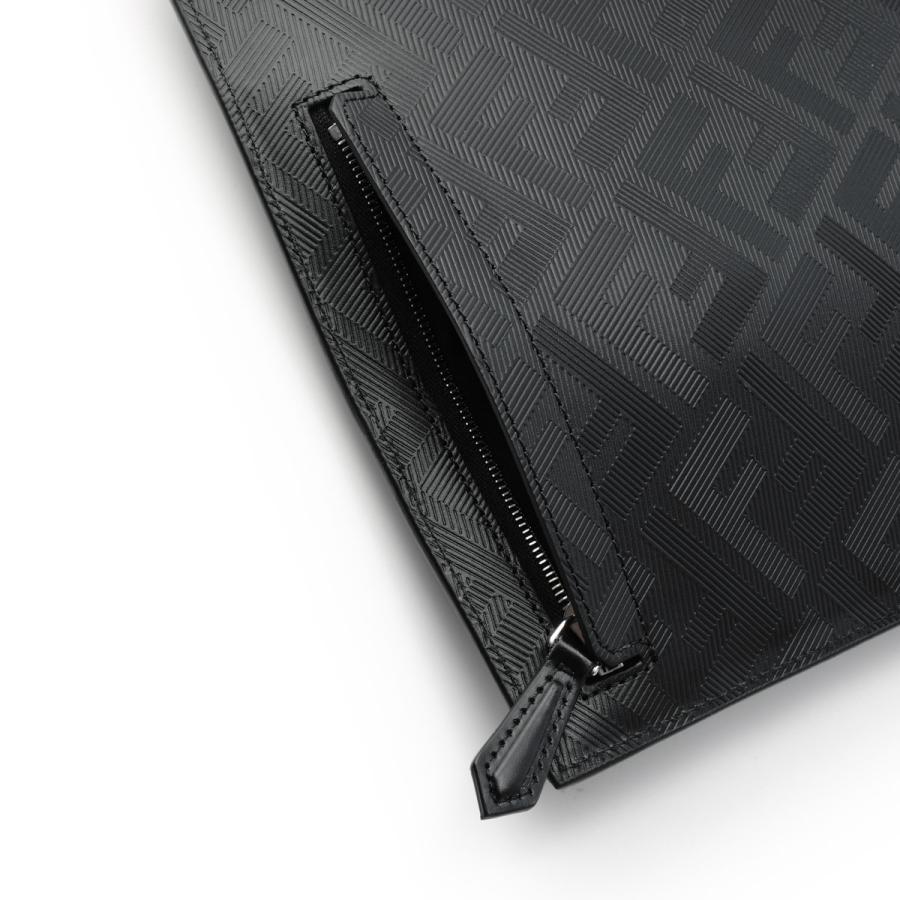 フェンディ FENDI クラッチバッグ FENDI SHADOW DIAGONAL FLAT POUCH ブラック メンズ 7n0110 ...