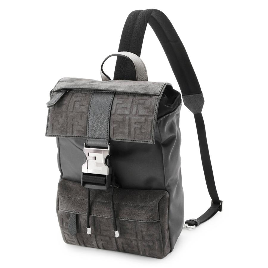 FENDI フェンディ バックパック FENDINESS SMALL BACKPACK グレー メンズ 7vz067-ahu7-f1gm1 ...