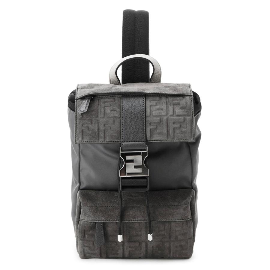 FENDI フェンディ バックパック FENDINESS SMALL BACKPACK グレー メンズ 7vz067-ahu7-f1gm1 ...