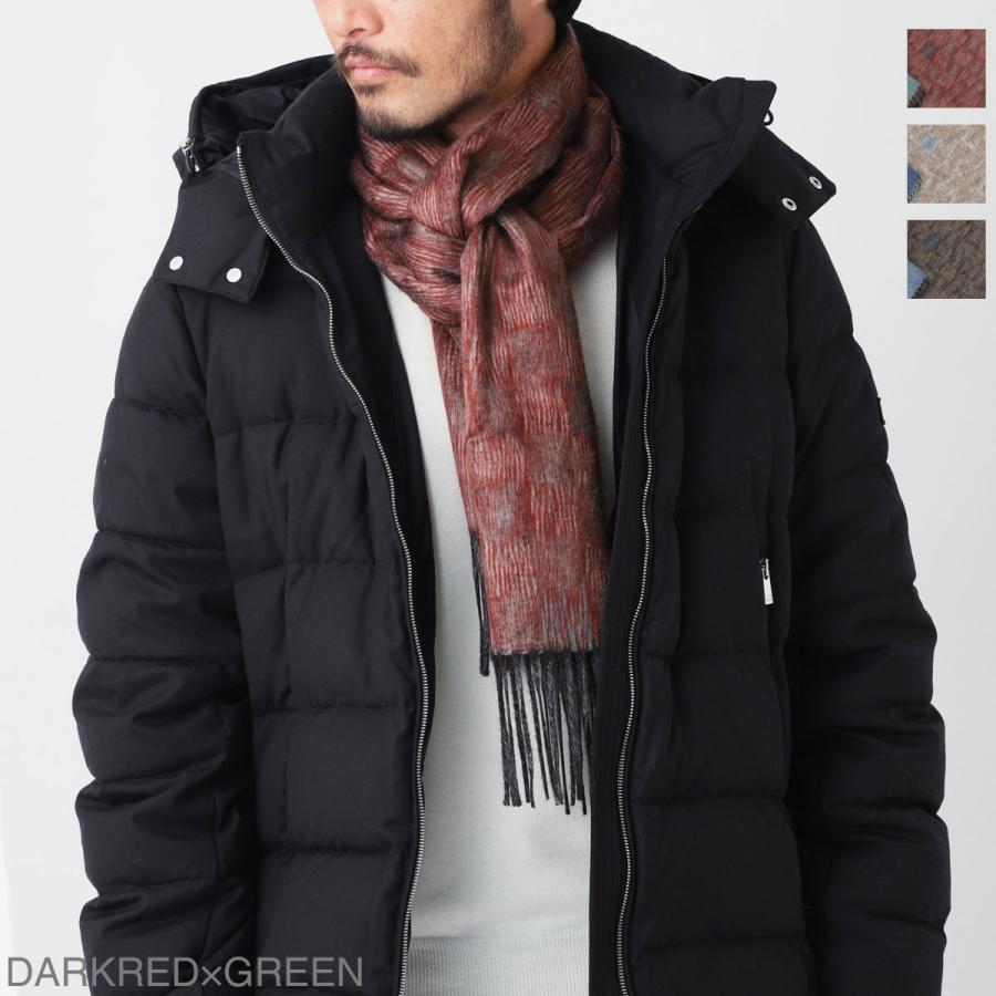 PIACENZA ピアチェンツァ カシミア CASHMERE マフラー ストール メンズ 83906-12-4-darkred-green ...