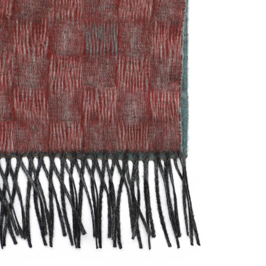 PIACENZA ピアチェンツァ カシミア CASHMERE マフラー ストール メンズ 83906-12-4-darkred-green ...