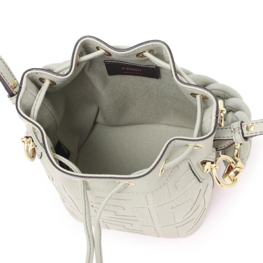 フェンディ FENDI バケットバッグ 2WAY MINI MON TRESOR ショルダーバッグ グリーン レディース 8bs010 ...
