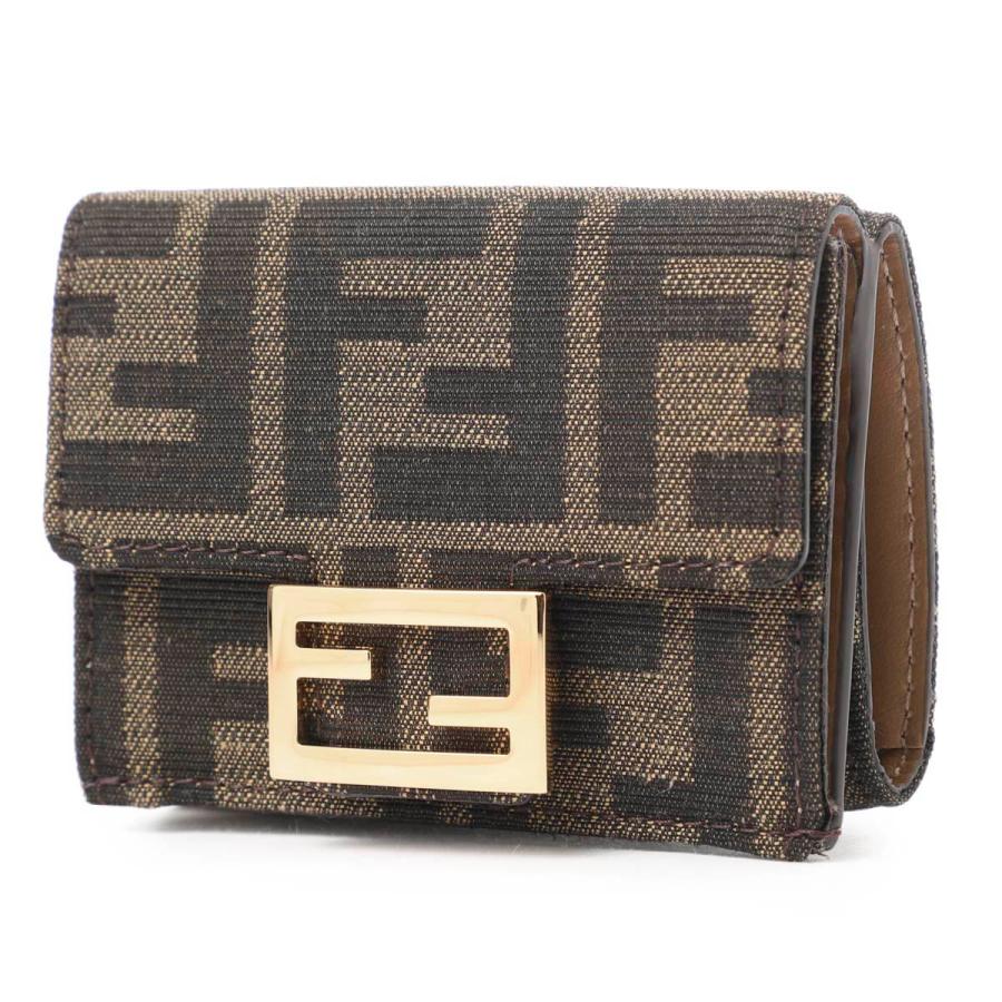 FENDI フェンディ 3つ折り財布 小銭入れ付き MICRO TRIFOLD WALLET コンパクトウォレット ブラウン レディース 8m0395-a98p-f0a6e : モダンブルー ...