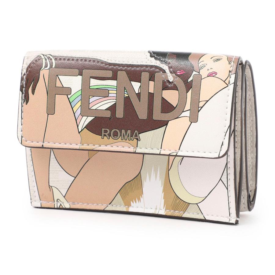 FENDI フェンディ 3つ折り財布 小銭入れ付き MICRO TRIFOLD WALLET コンパクトウォレット ホワイト レディース 8m0395-ak60-f1gf8 : モダンブルー ...