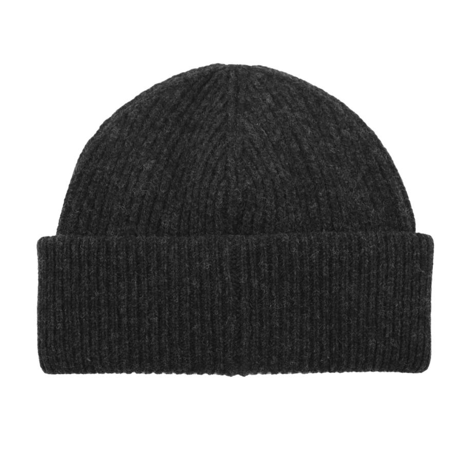 GANNI（ガニー） ニットキャップ LIGHT STRUCTURED RIB KNIT BEANIE ビーニー グレー レディース ...