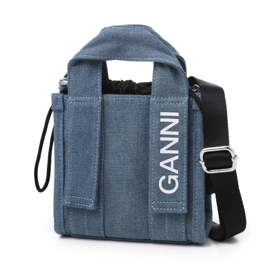 GANNI ガニー トートバッグ 2WAY RECYCLED TECH MINI TOTE ショルダーバッグ ブルー レディース a5459-630-denim : モダンブルーYahoo!店 ...